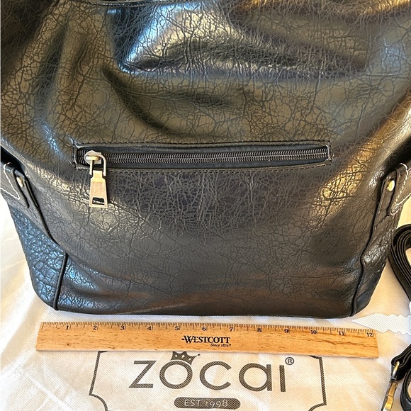 Zocai | Bags | Nwt Zocai Black Vegan Large Leather Handbag Hobo Satchel ...